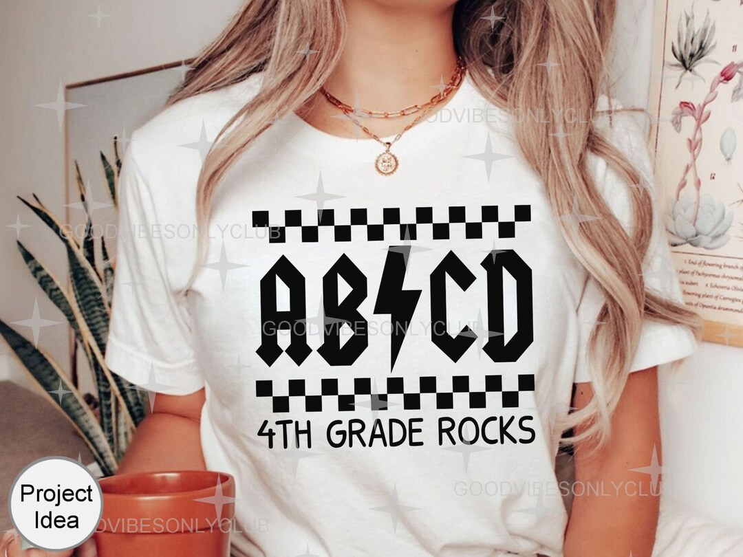 4th Grade Rocks SVG PNG, Fourth Grade SVG, Teacher Shirt, Elementary ...