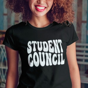 Retro Student Council SVG PNG: Wavy Text Design (digital Craft Files ...