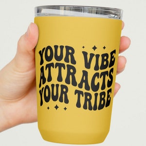 Your Vibe Attracts Your Tribe SVG PNG, Retro Wavy Text, Groovy Shirt ...