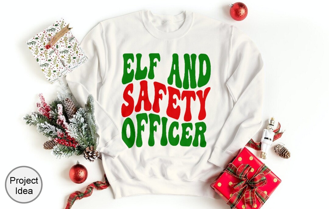Elf and Safety Officer SVG PNG Christmas Shirt Retro Wavy - Etsy UK