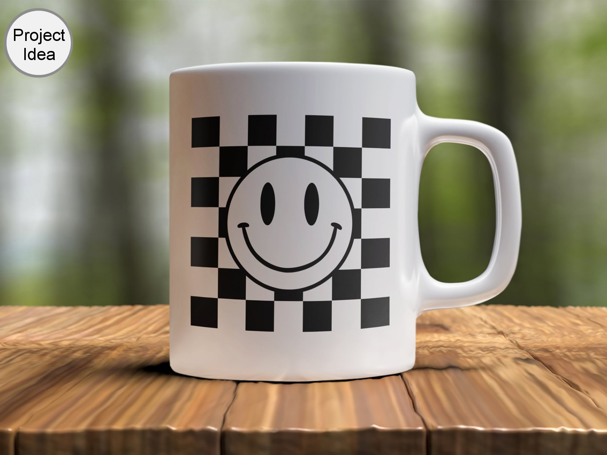 Checkered Happy Face SVG PNG: Retro Boho Design (digital Download) - Etsy