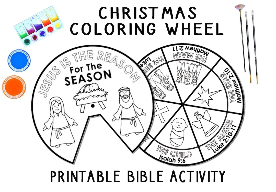 Jesus is the Reason, Christmas Coloring Wheel, Bible Activity for Kids ...