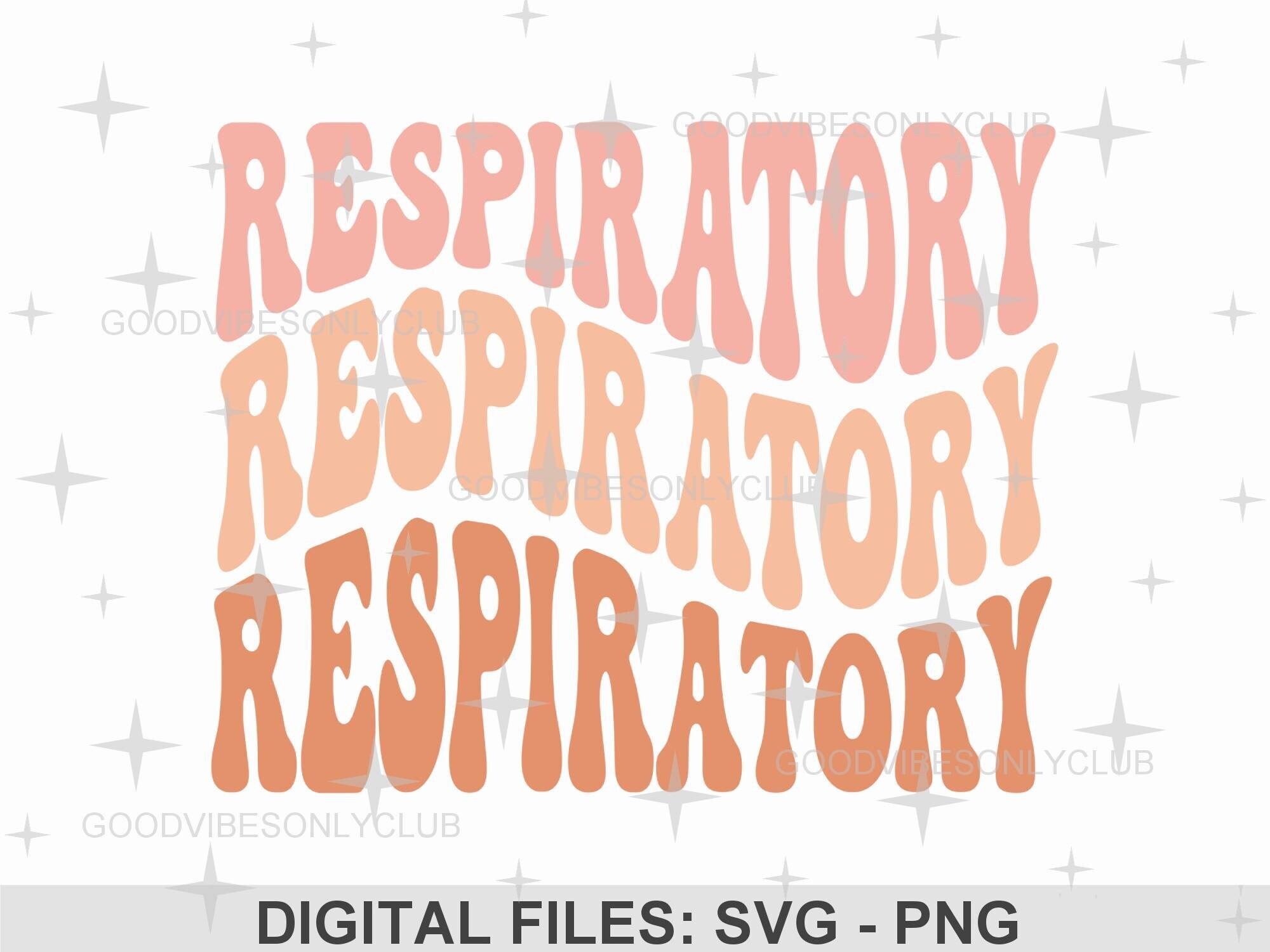 Respiratory SVG Retro Wavy Stacked Text SVG Medical Staff - Etsy