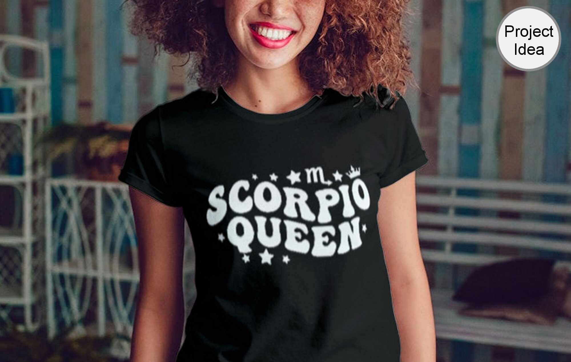 Scorpio Queen SVG Zodiac Star Sign SVG Retro Wavy Text PNG - Etsy