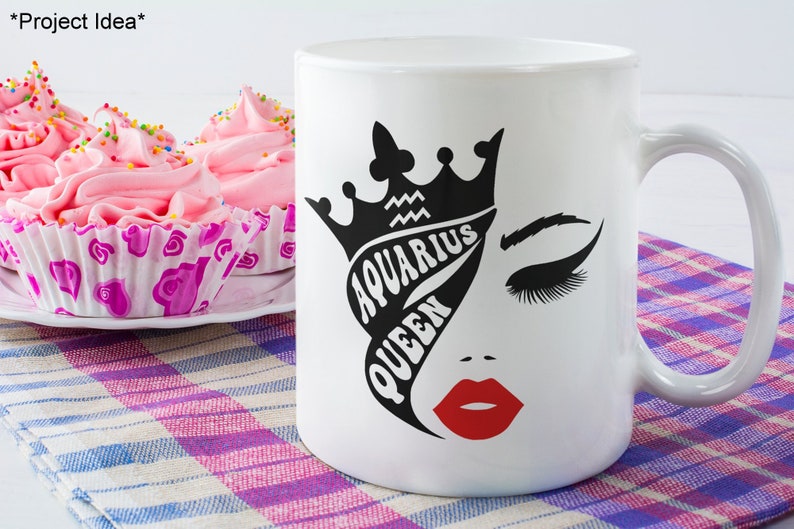 Aquarius Queen Svg Png Zodiac Star Sign Cut Files for - Etsy Canada