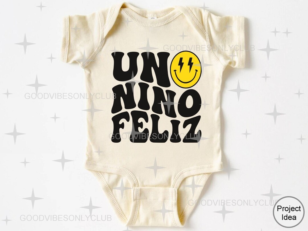 Uno Nino Feliz SVG PNG, Birthday Boy SVG, Retro Wavy Text, Spanish ...