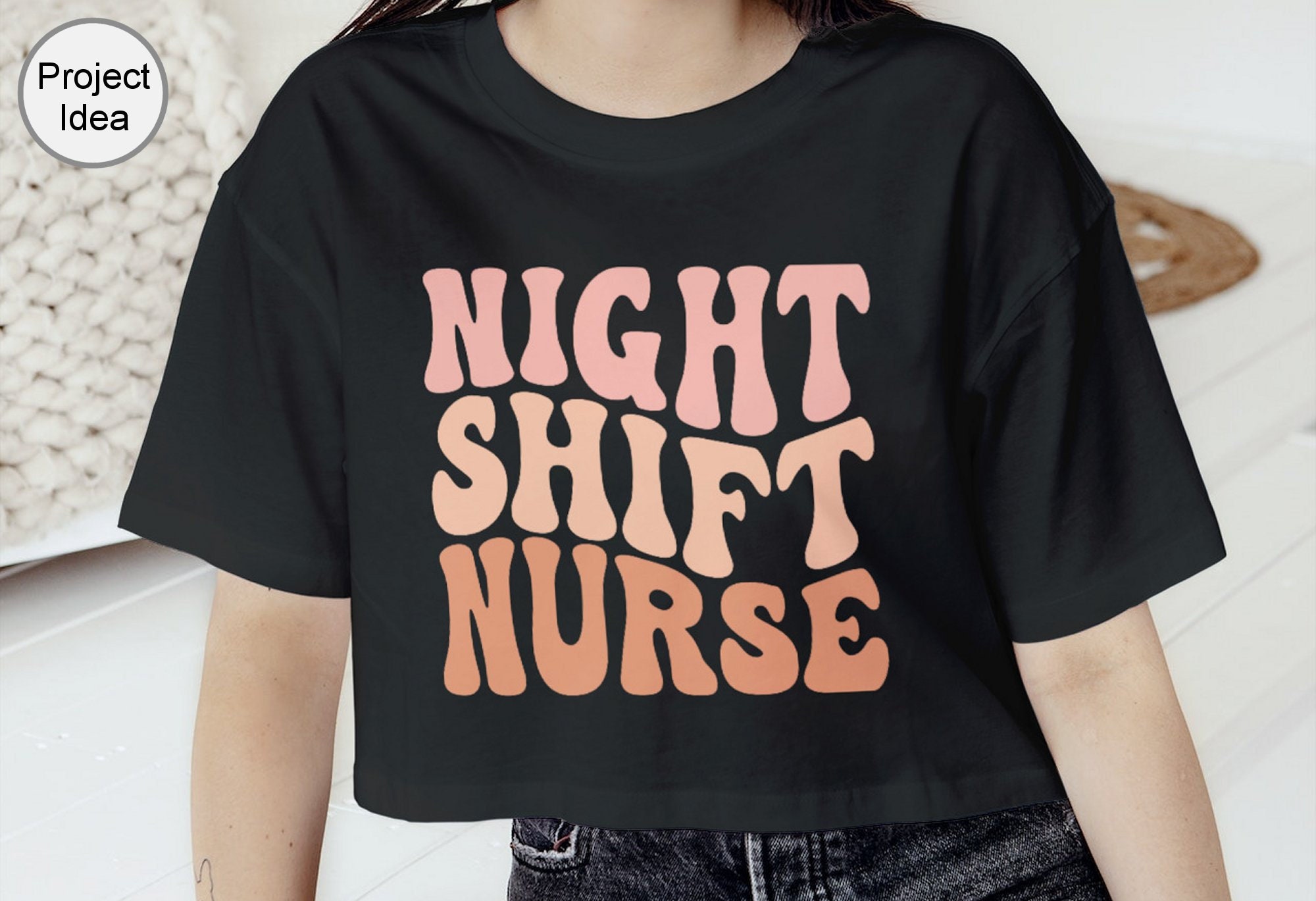 Night Shift Nurse PNG SVG Wavy Text SVG Nurse Appreciation - Etsy