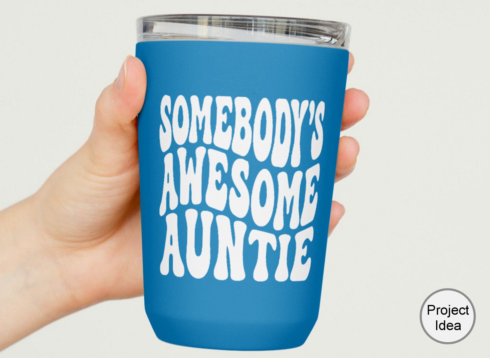 Somebody's Awesome Auntie SVG PNG Retro Wavy Text - Etsy