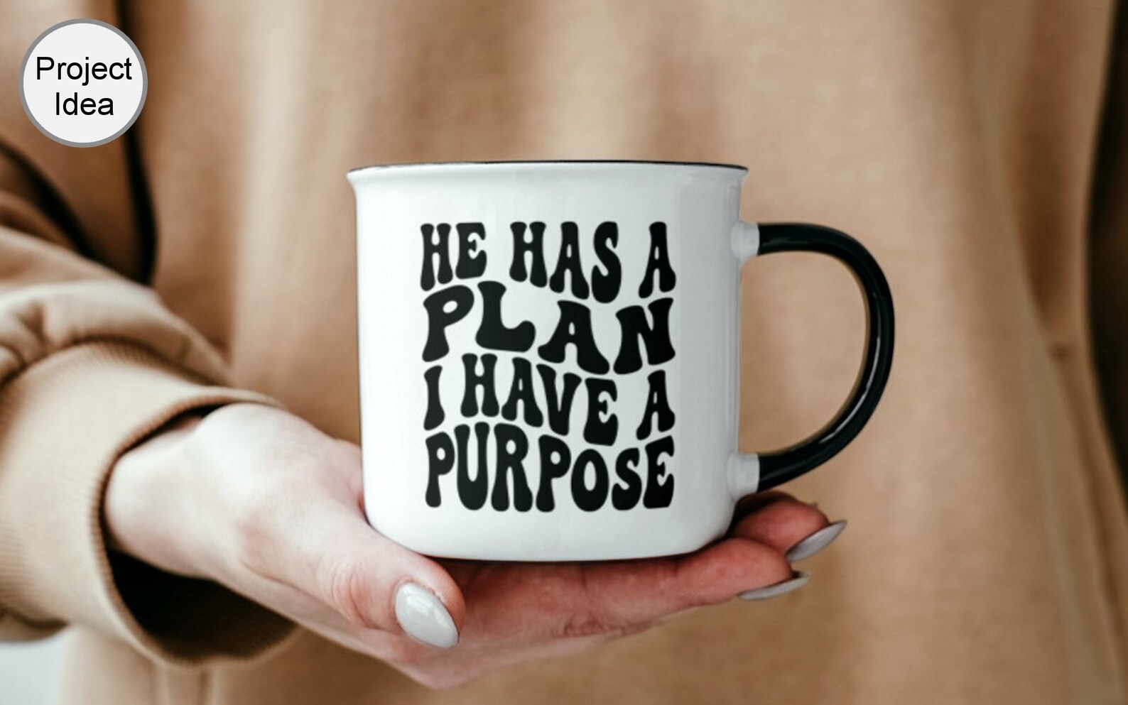 He Has A Plan, I Have A Purpose SVG PNG, Retro Wavy Text, Christian ...