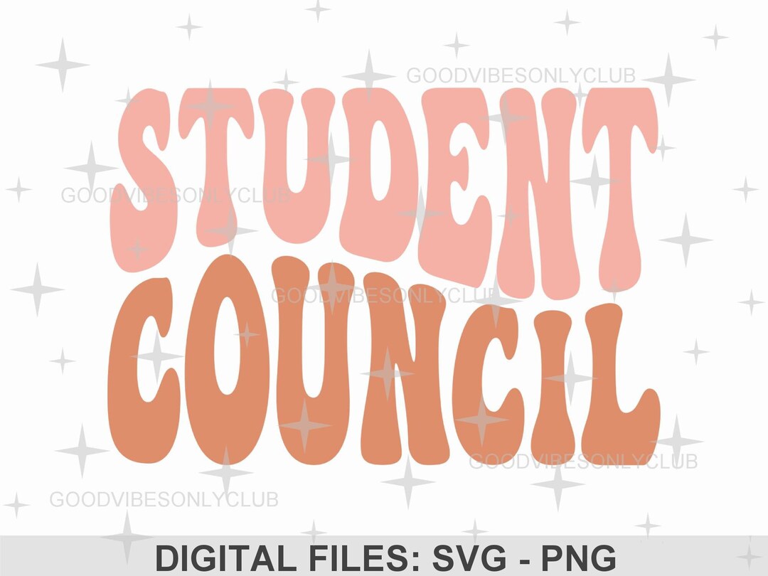 Student Council SVG, Retro Wavy Text PNG, Middle School, High School ...
