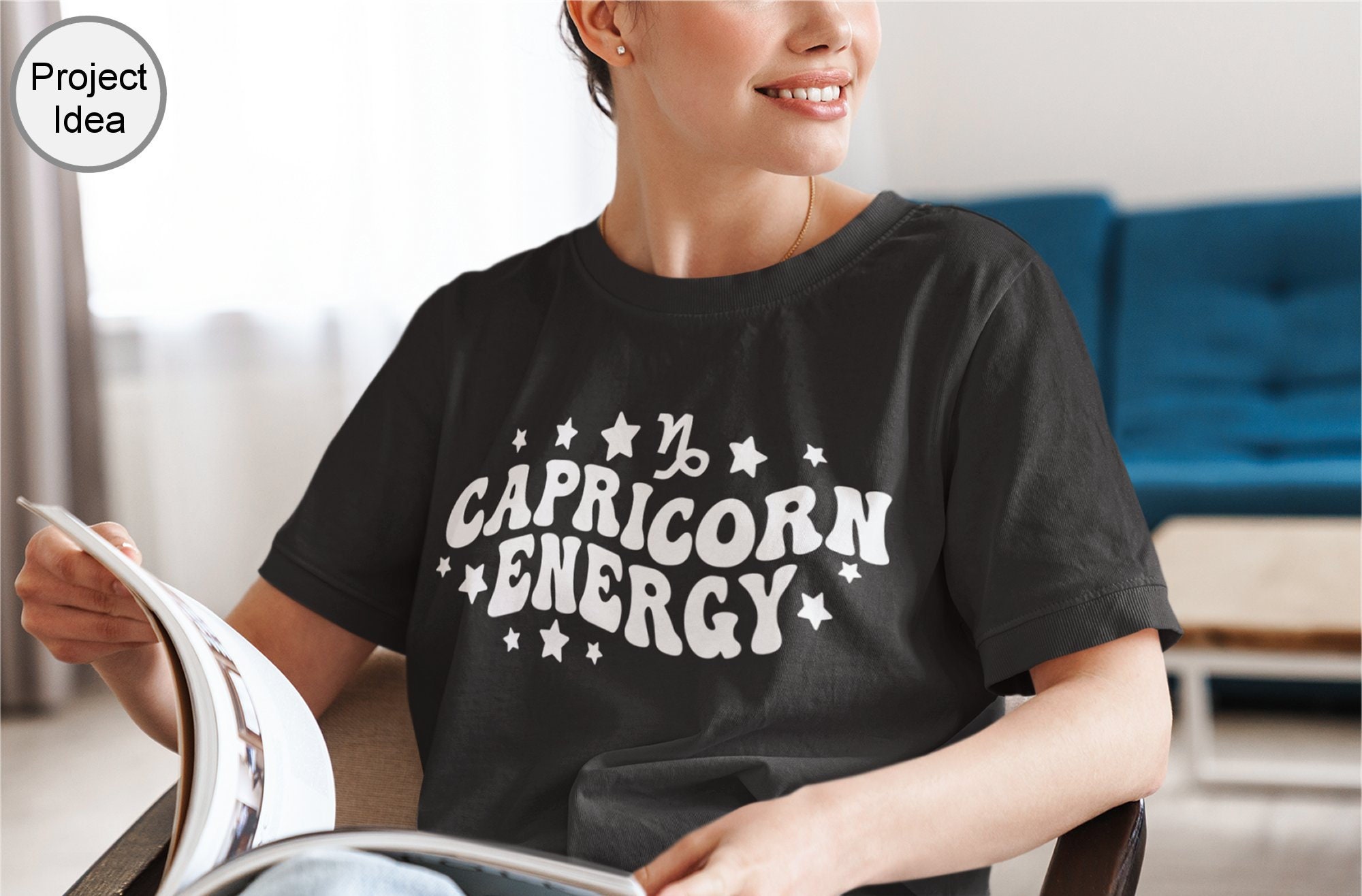 Capricorn Energy SVG Zodiac Star Sign Retro Wavy Text SVG - Etsy