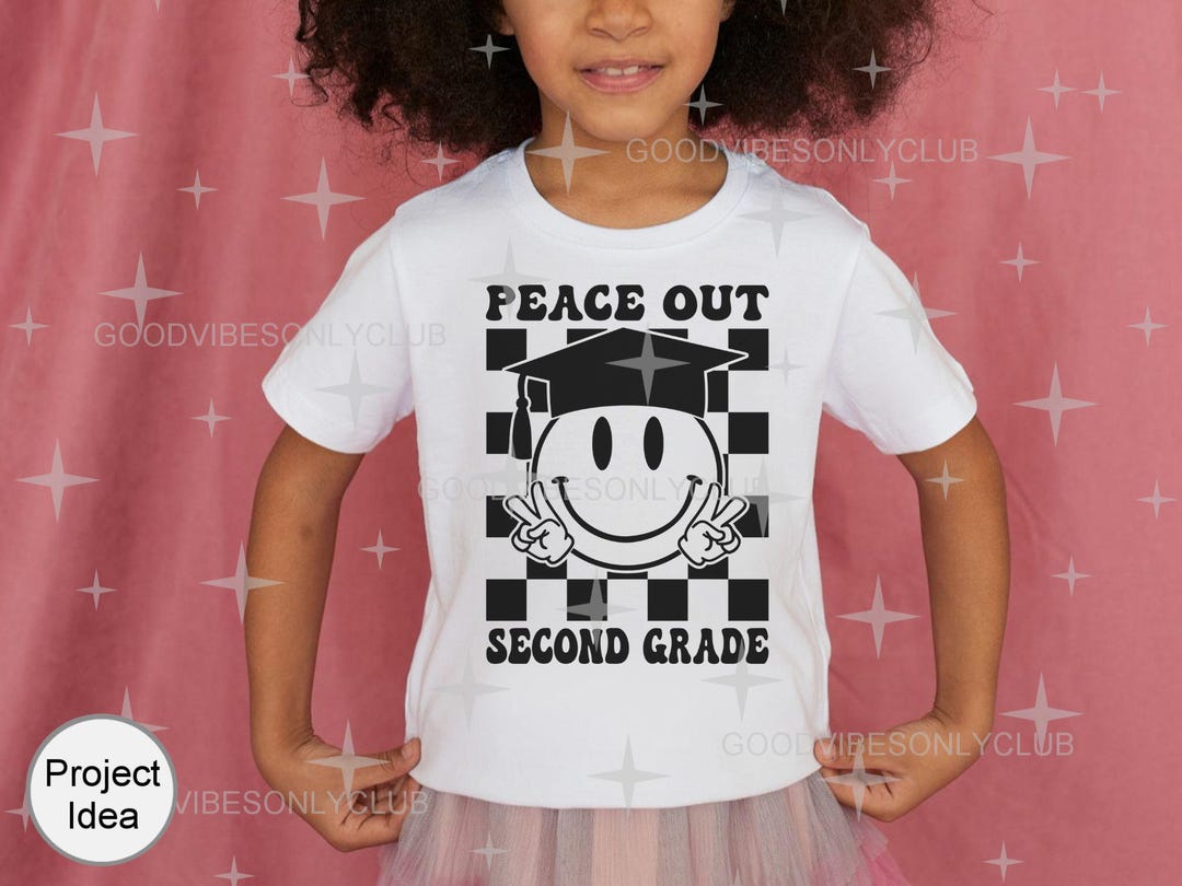 Peace Out Second Grade SVG PNG: Graduation Design (digital Download) - Etsy