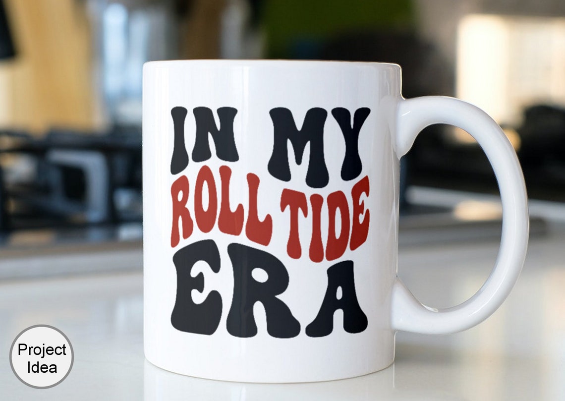 In My Roll Tide Era SVG PNG, Alabama SVG, Retro Wavy Text, Football ...