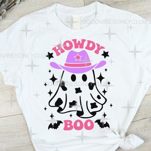 Howdy Boo Cowboy Ghost PNG SVG, Halloween SVG, Cute Spooky Season ...