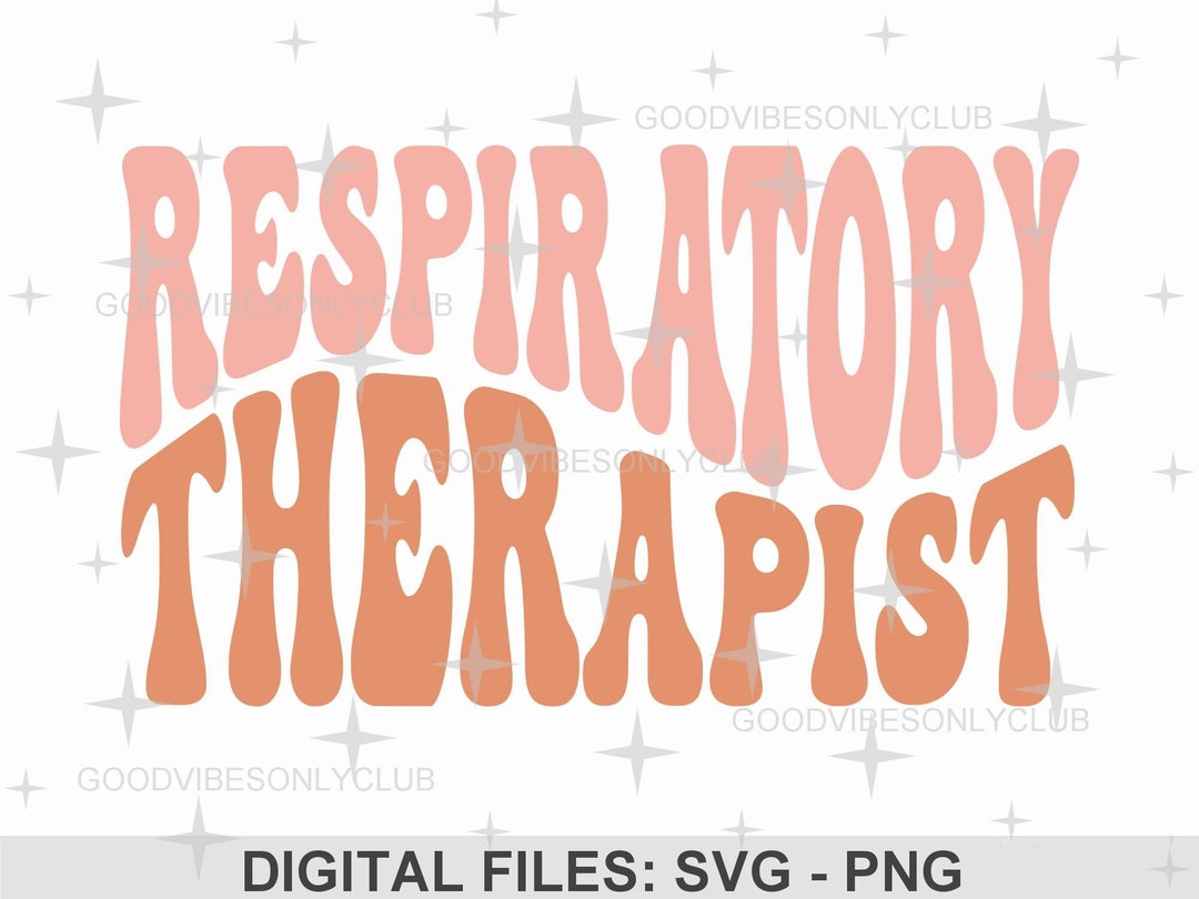 Respiratory Therapist SVG, Boho Shirt PNG, Retro Wavy Text SVG, Medical ...