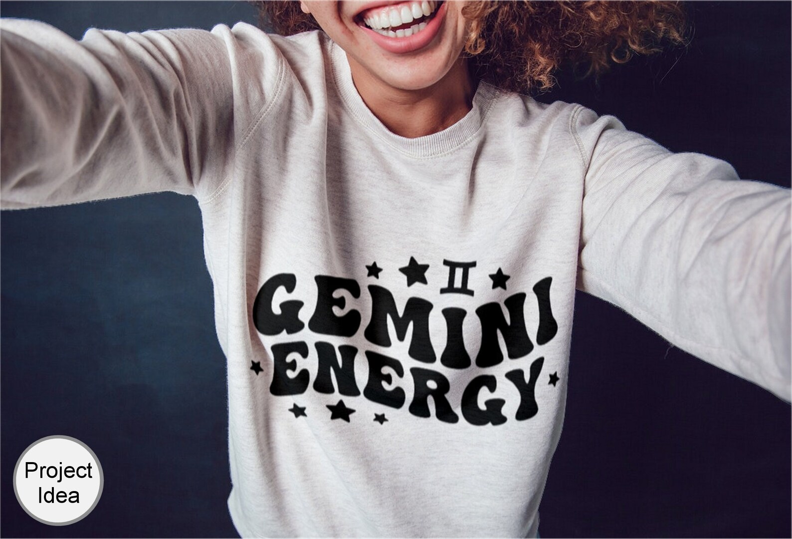 Gemini Energy SVG PNG Zodiac Star Sign Retro Wavy Text SVG | Etsy