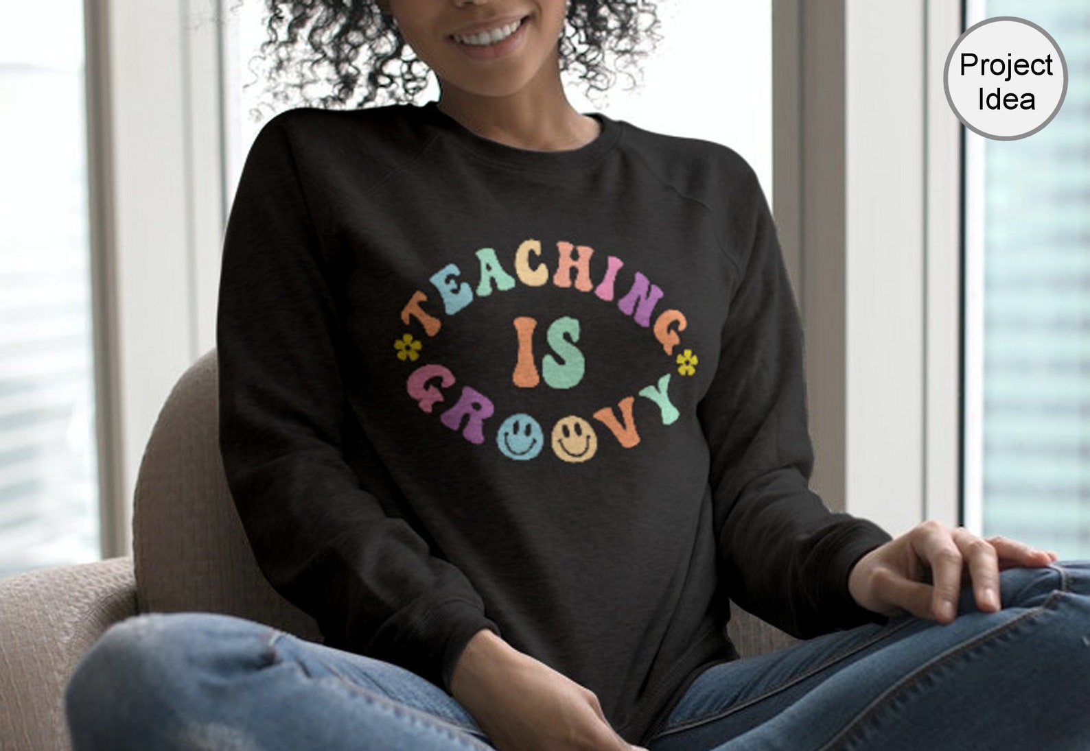 Teaching is Groovy SVG Trendy PNG Retro Style SVG Happy - Etsy UK