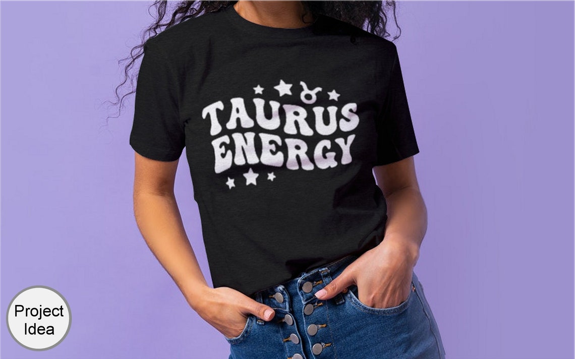 Taurus Energy SVG PNG Zodiac Star Sign Retro Wavy Text SVG | Etsy