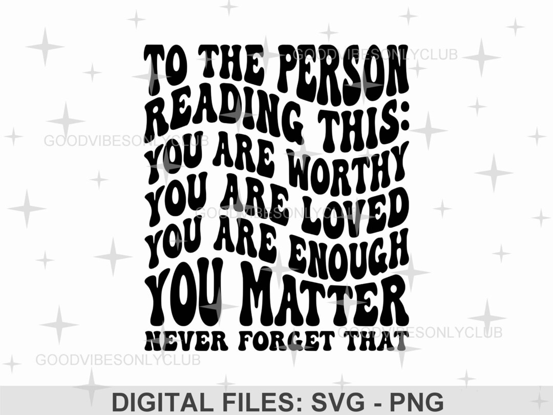 You Matter Retro Wavy Text SVG PNG: Inspirational Design (digital Files ...