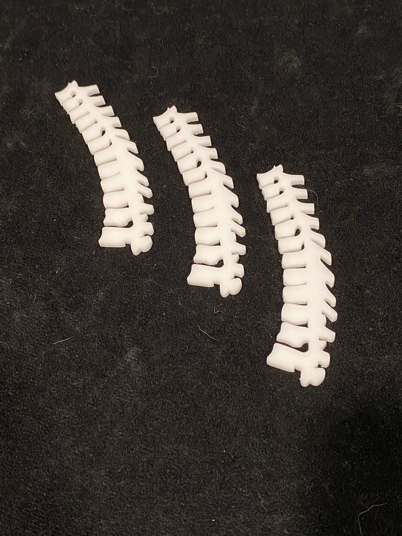 White Gothic Skeleton Spine Gothmas Ornament - Etsy