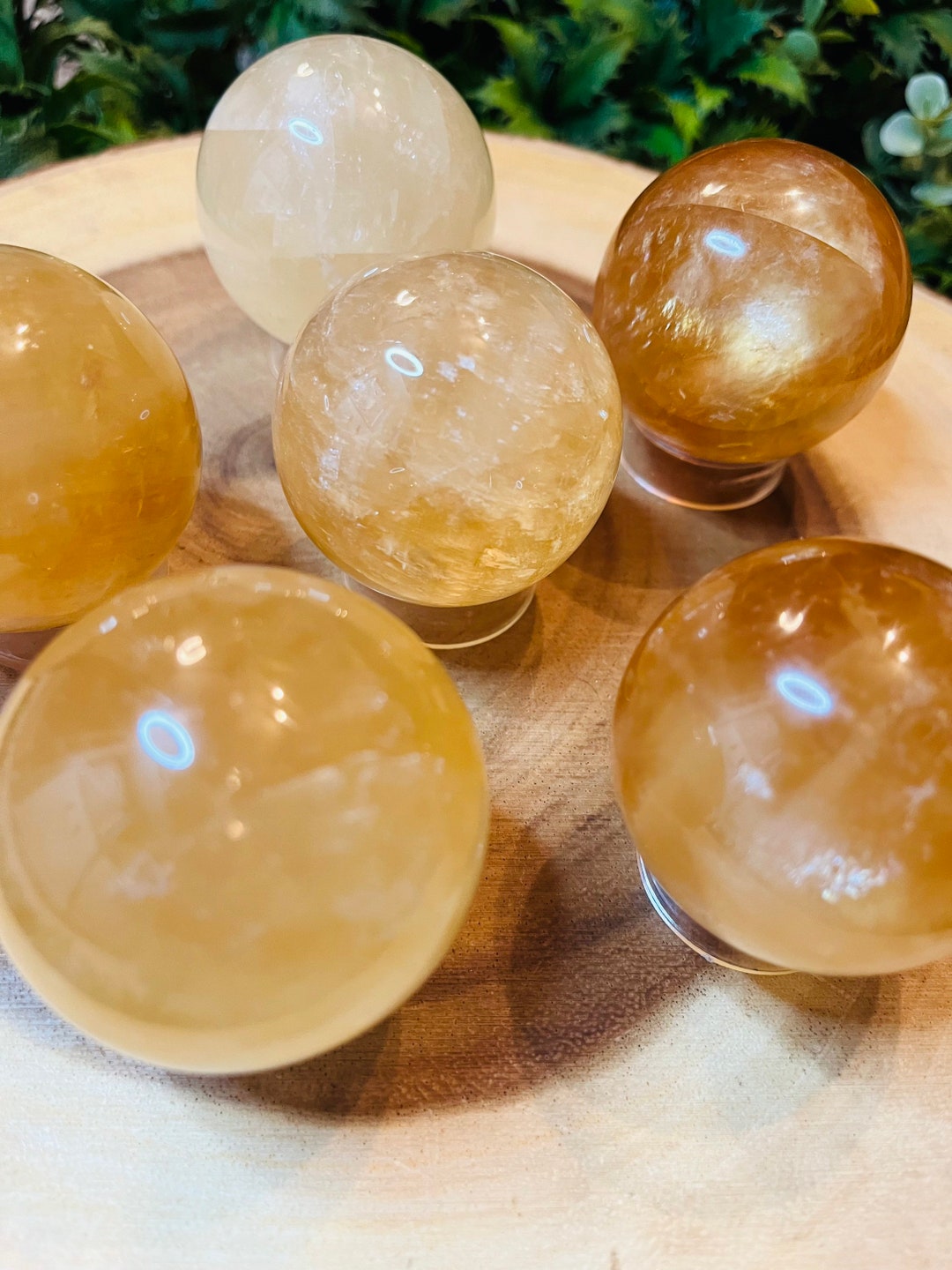 Honey Calcite Sphere - Etsy
