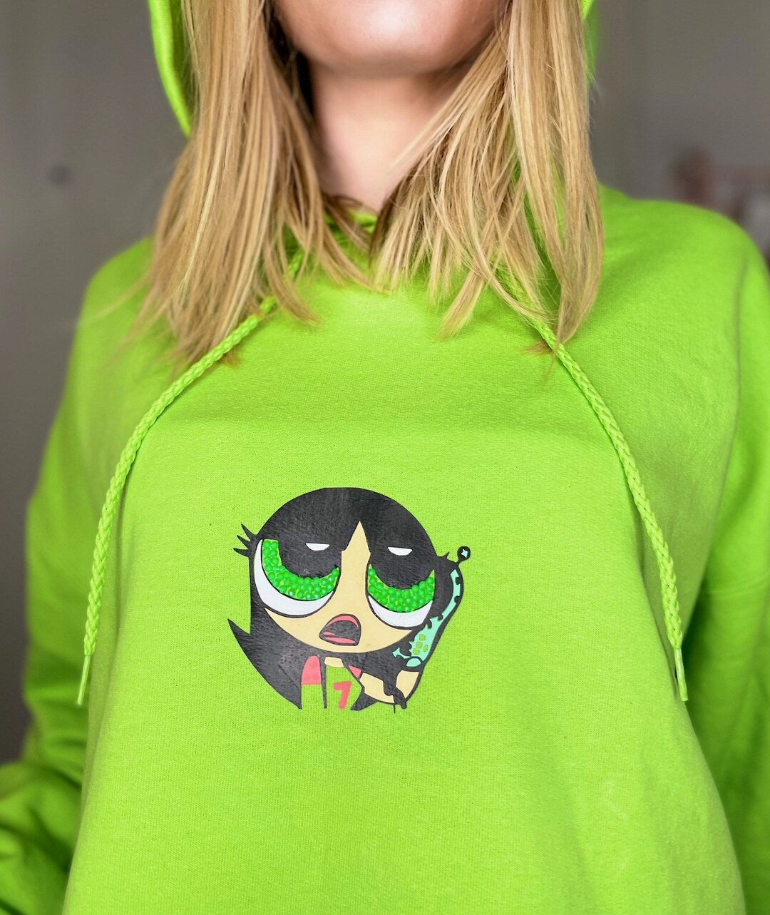 Buttercup Powerpuff Girls Lime Green Sweatshirt - Etsy
