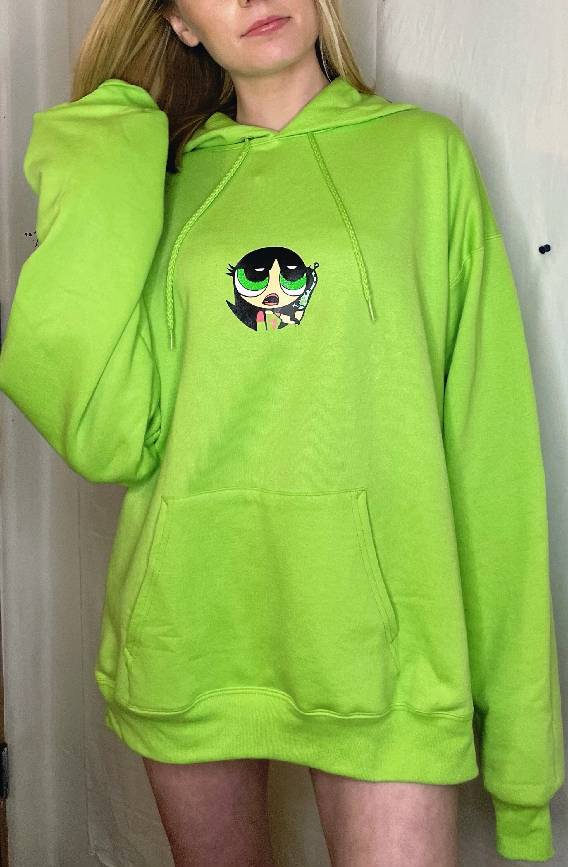 Buttercup Powerpuff Girls Lime Green Sweatshirt - Etsy