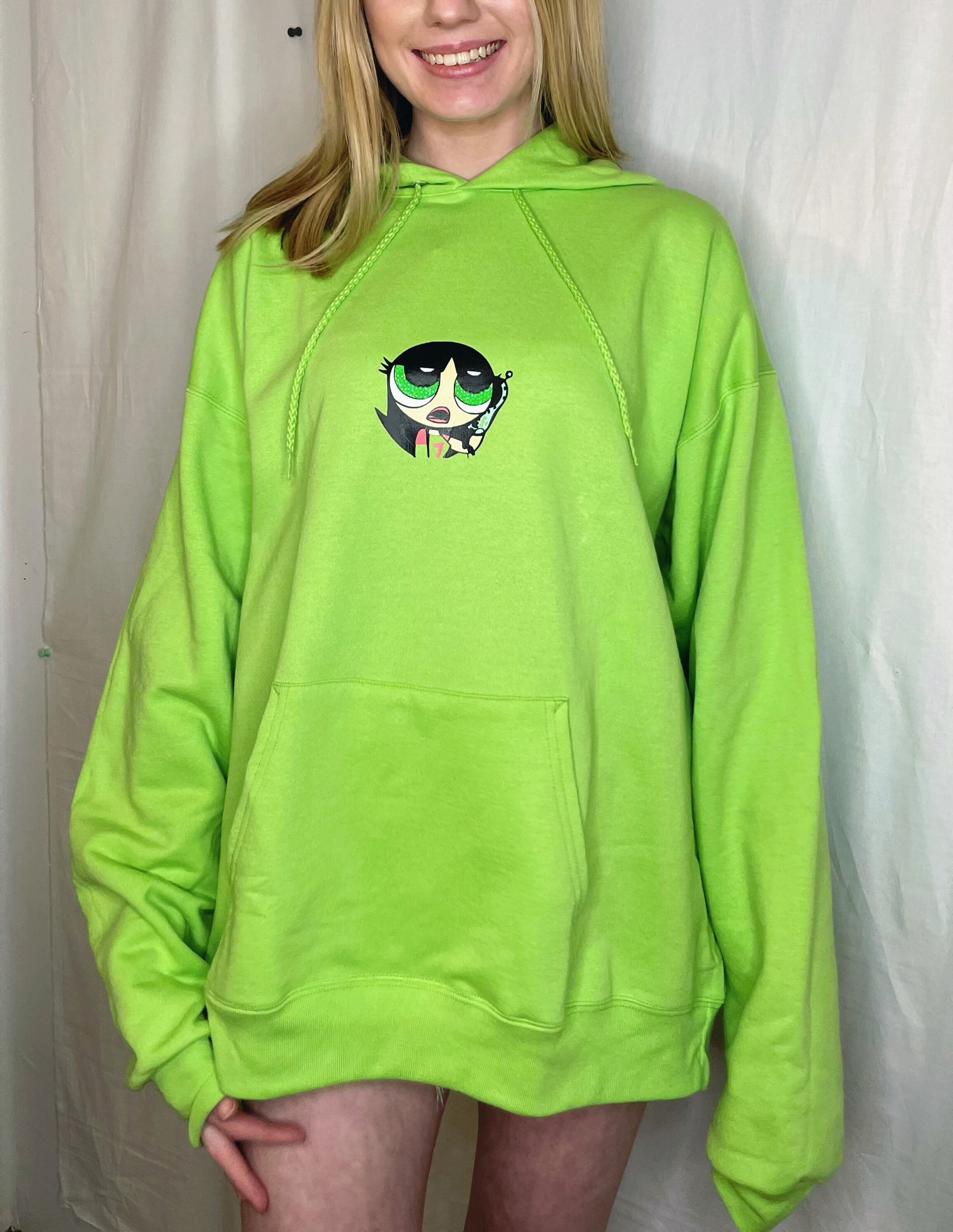 Buttercup Powerpuff Girls Lime Green Sweatshirt - Etsy