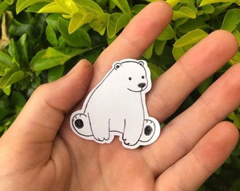 Cute Polar Bear Sticker | Etsy