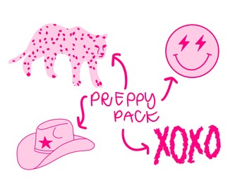 Preppy Sticker Pack - Etsy