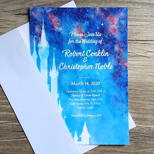 Disney Tangled Wedding Invitations cardstock or Magnet - Etsy