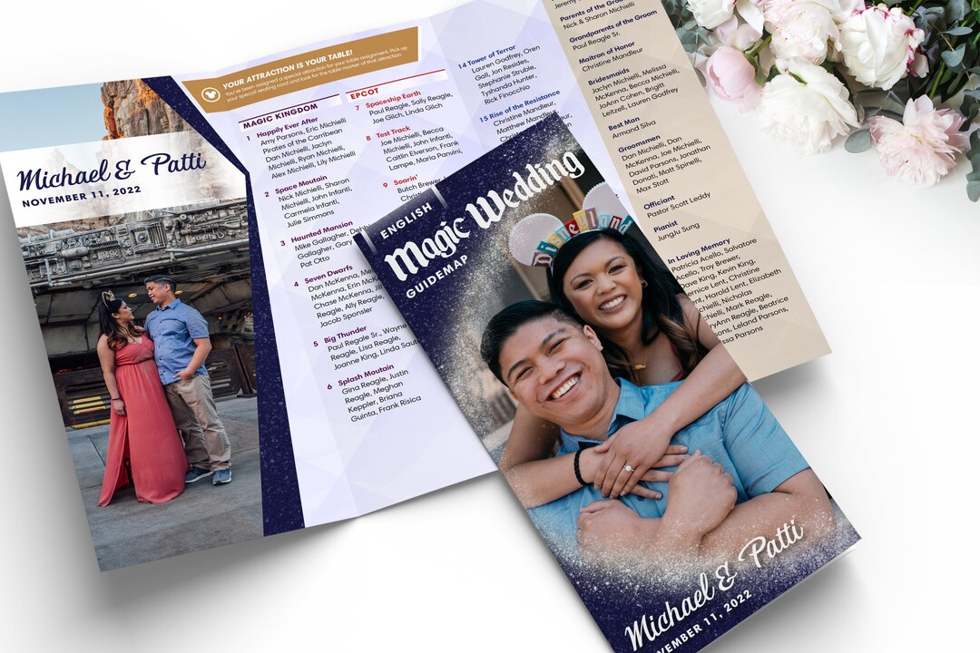 50th Anniversary Disney World Park Wedding Guide Map Brochure ...