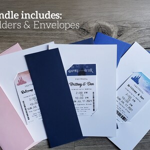 Disney Fastpass Rose Gold Save the Dates Wedding/birthday/shower/etc ...