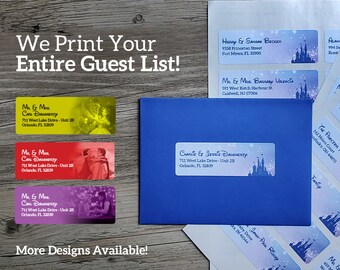 Disney Return Address Labels CUSTOMIZABLE Disney Princess Mailing ...