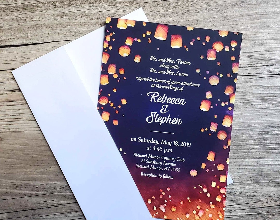 Disney Tangled Wedding Invitations (cardstock or Magnet!) - Birthday ...