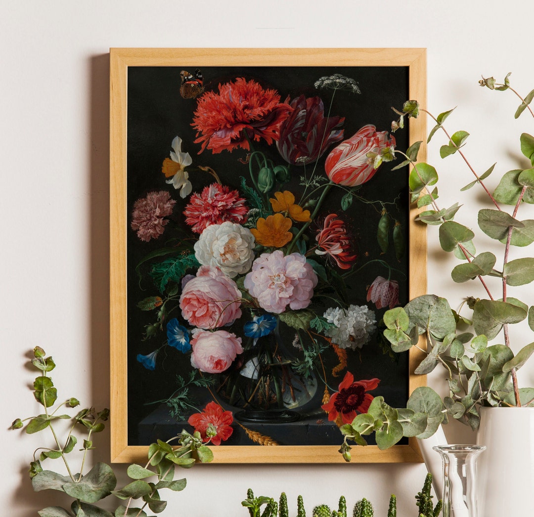 Dutch Floral Still Life Botanical Print, Floral Poster, Antique ...