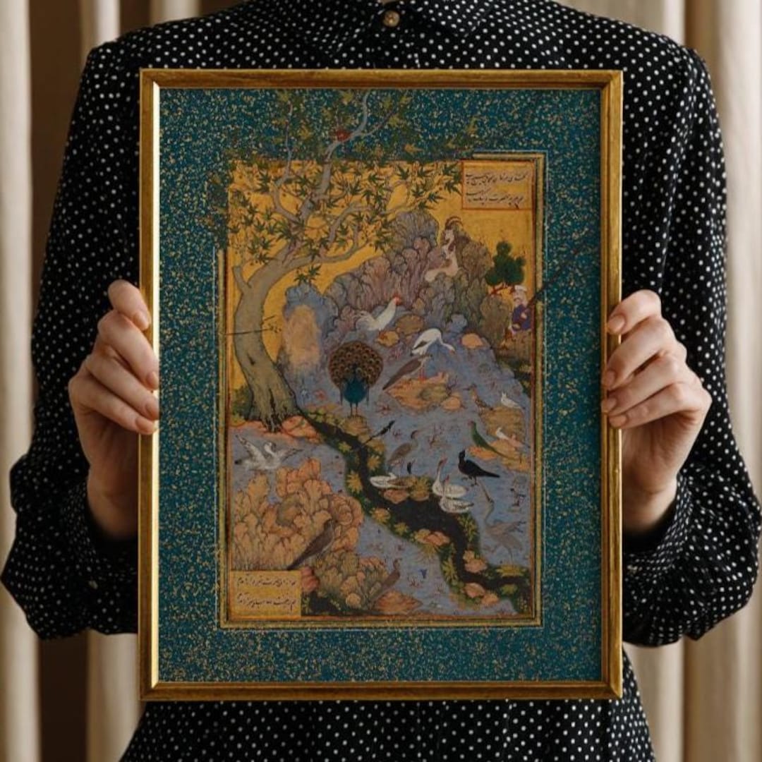 Persian Miniature Art Print: Conference of the Birds, Mantiq Al-tair - Etsy