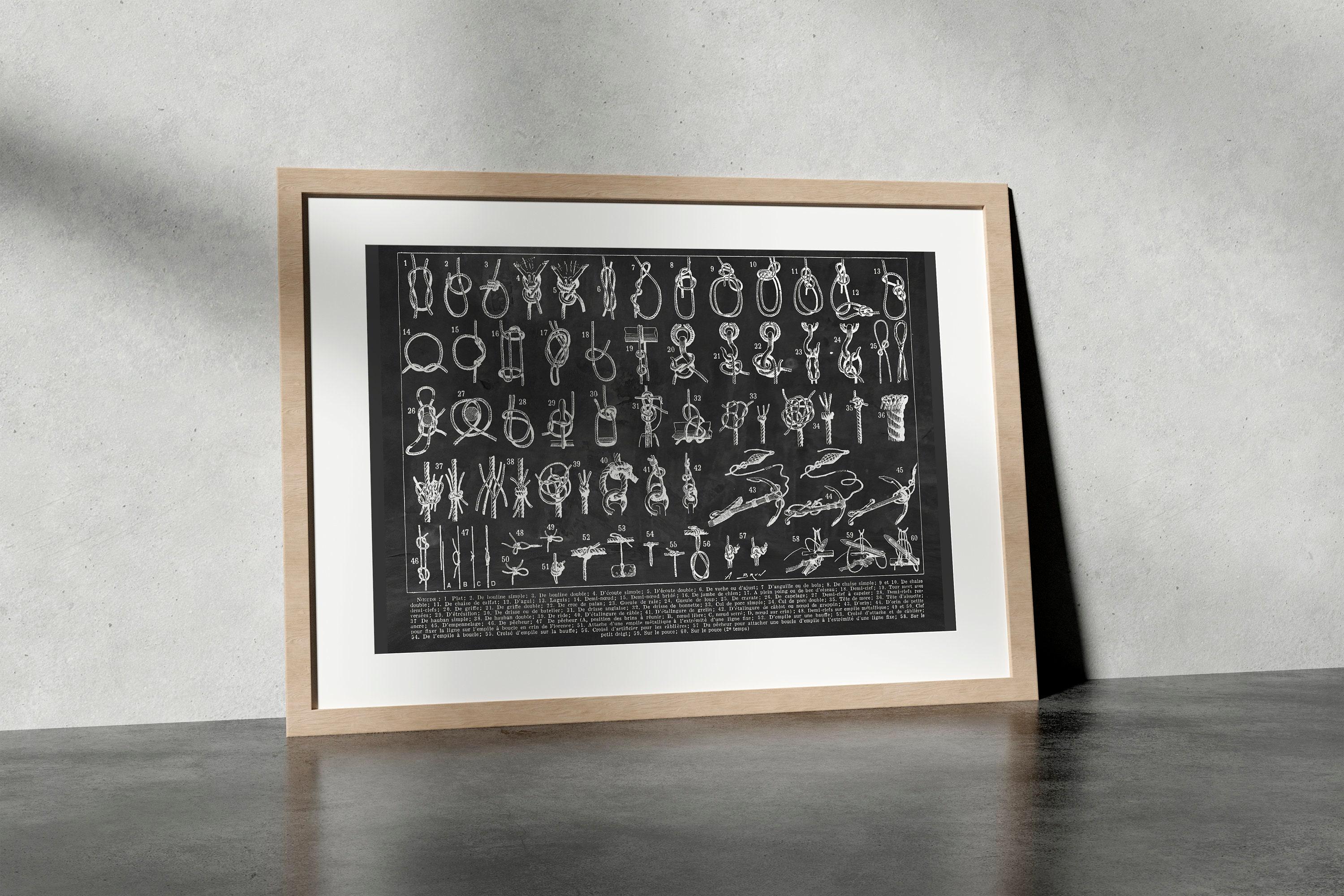 Vintage Nautical Print, Nautical Knots Wall Art, Gift for Sailors ...