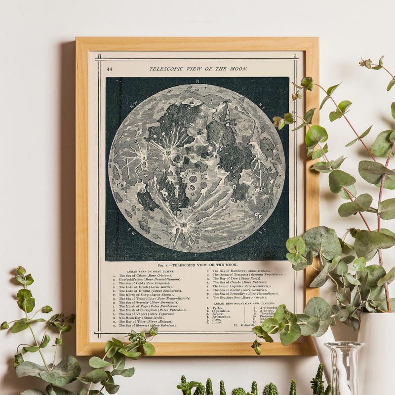 Moon Poster - Etsy