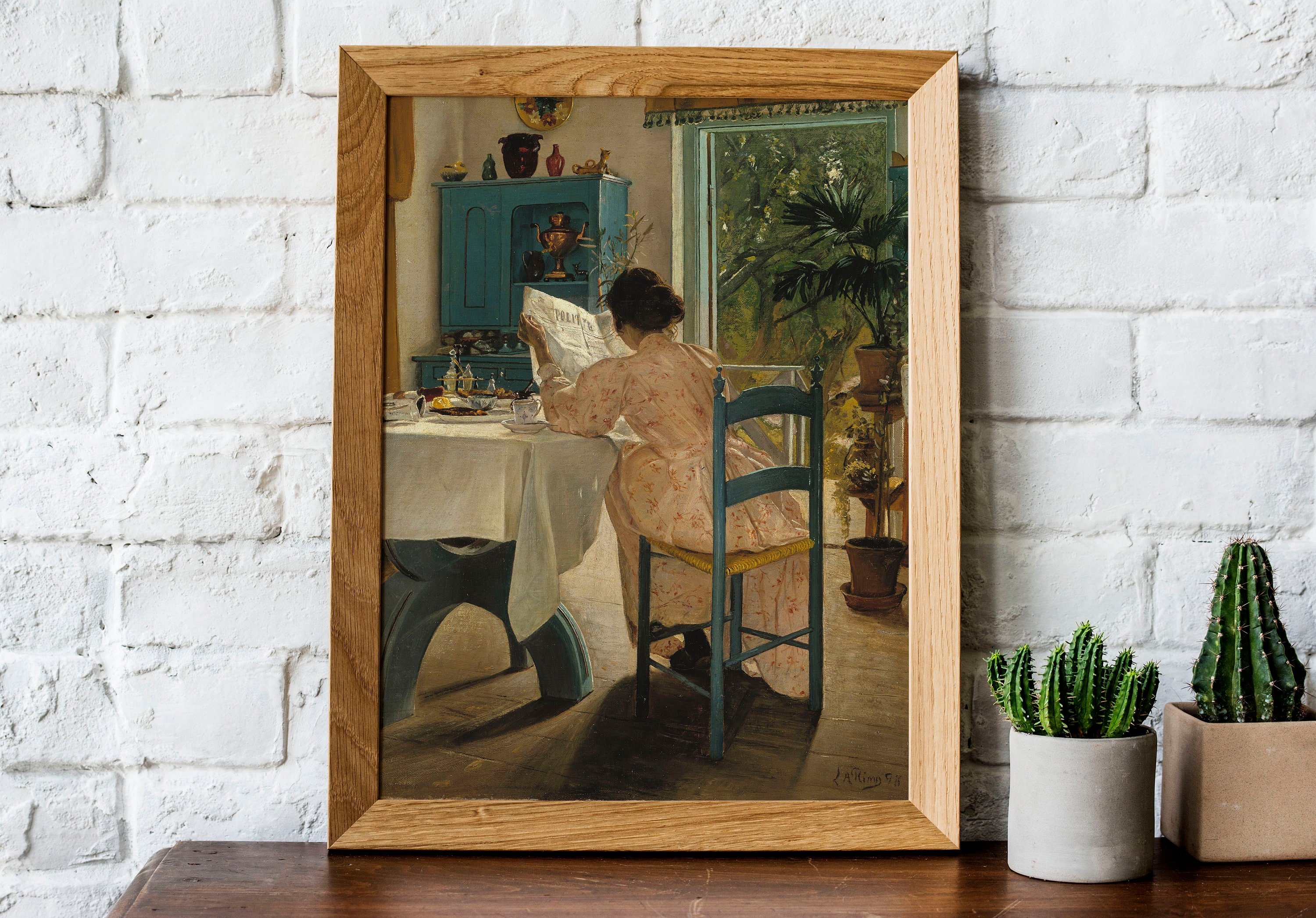 Woman at Breakfast Painting L.A. Ring Breakfast Painting - Etsy