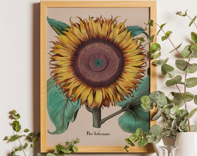 Sunflower Print Set of 2, Sunflower Painting Set, Watercolor Sunflower ...