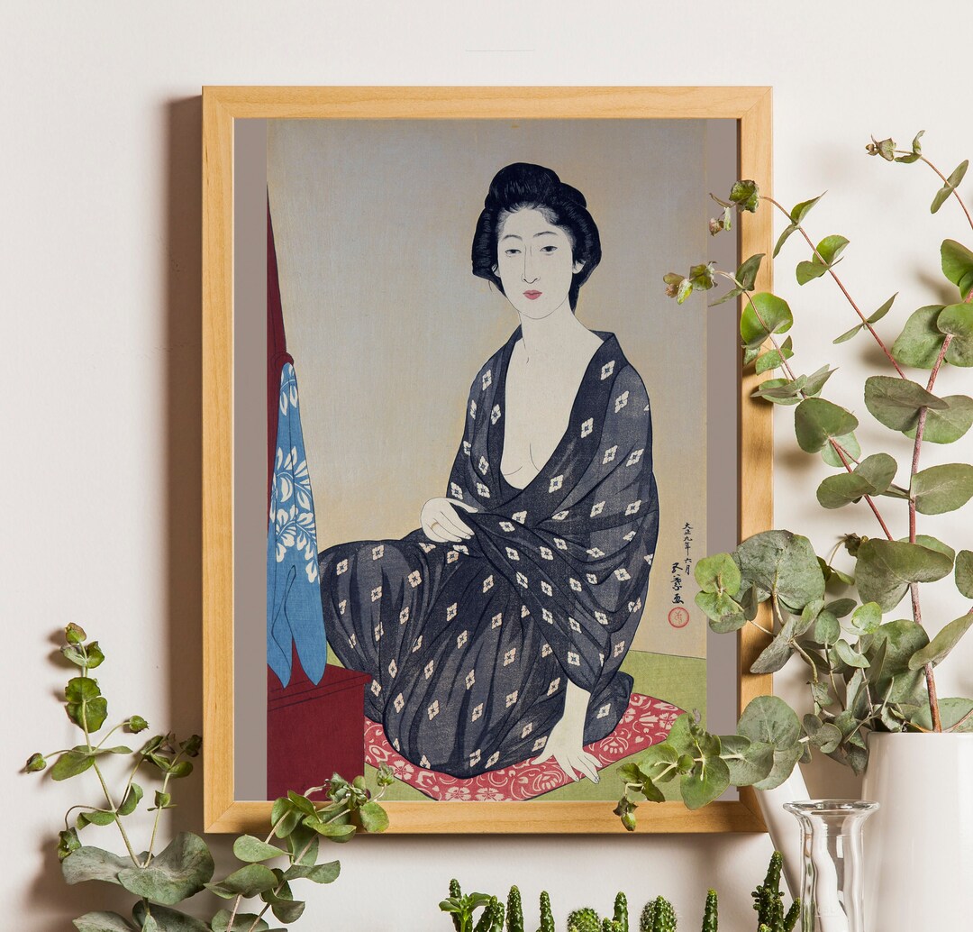 Japanese Art, Japanese Woodblock Print, Woman in a Summer Garment ...