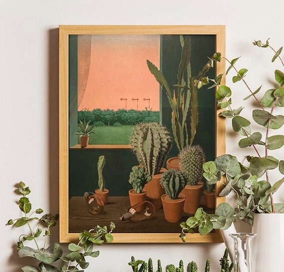 Antique Cactus Poster Succulents Poster Botanical Print Nature - Etsy