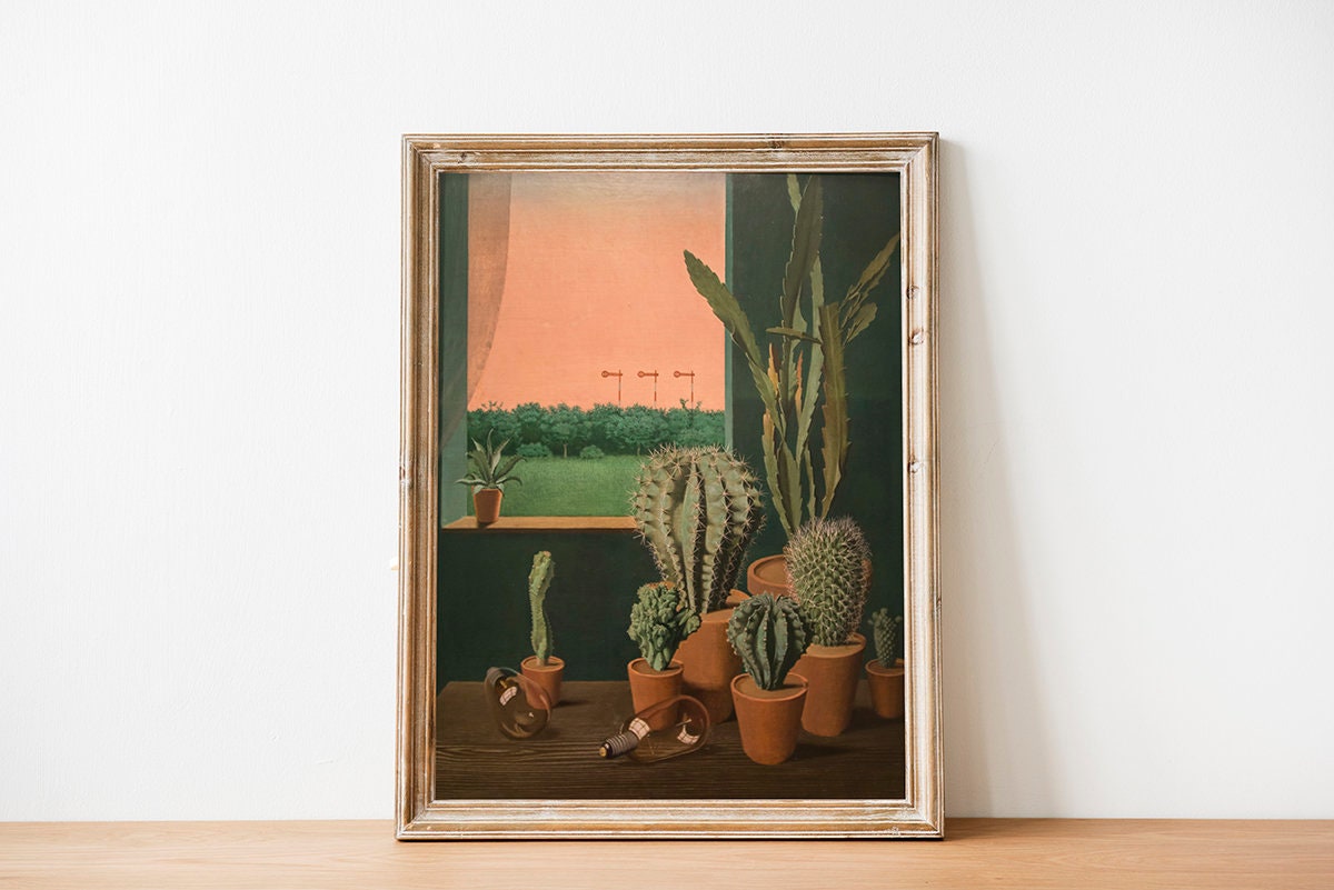 Antique Cactus Poster Succulents Poster Botanical Print Nature - Etsy