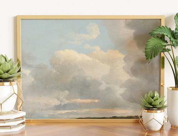 Vintage Cloud Print Vintage Nursery Wall Decor Clouds - Etsy