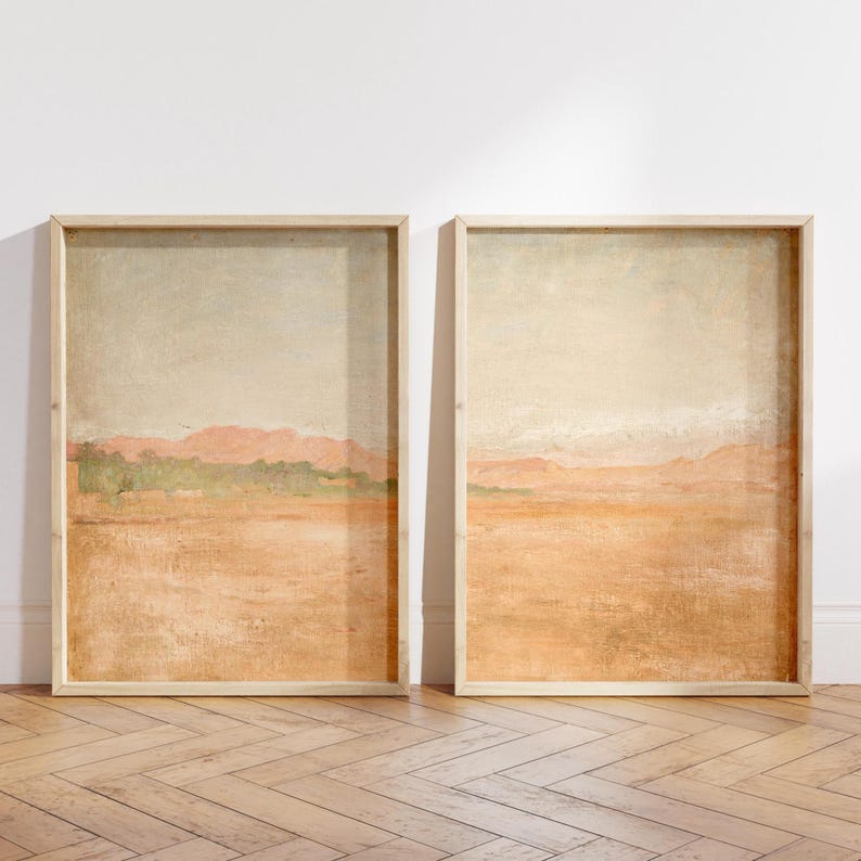 Beige Abstract Desert Print Set: Earthy Texture Boho Wall Art - Etsy
