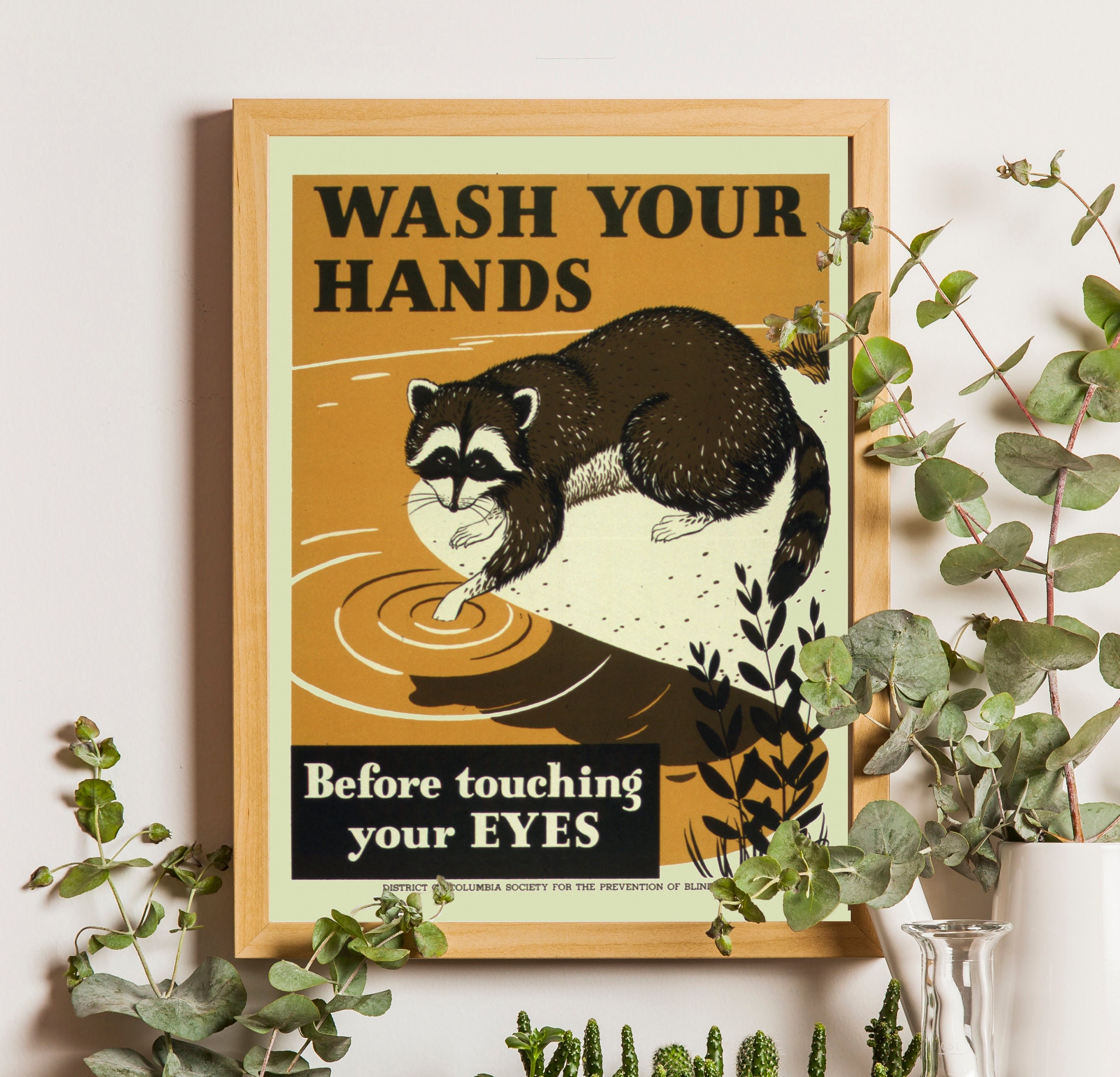 Vintage Wash Your Hands Sign Bathroom Poster Retro Bathroom | Etsy