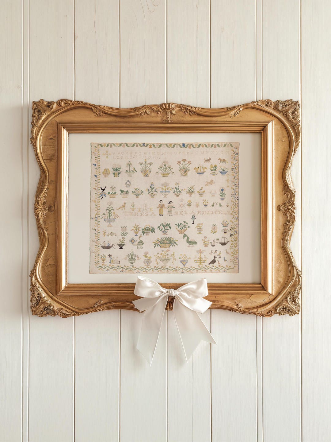 Antique Textile Wall Art for Kids Room, Vintage Wall Art, Vintage ...