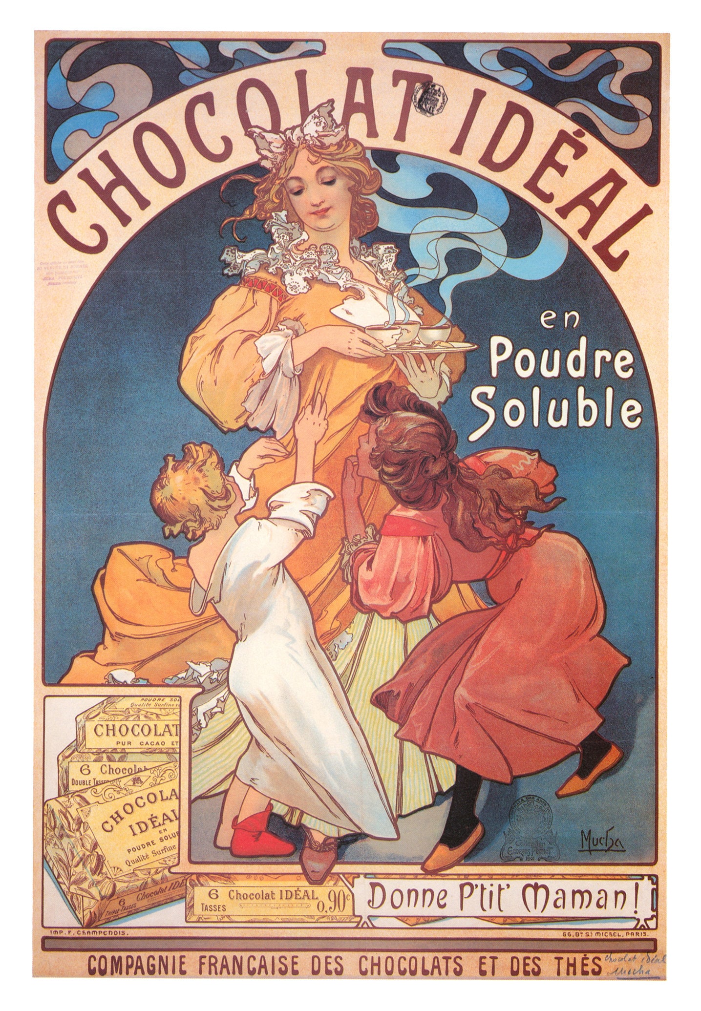 Alphonse Mucha Print Alphonse Mucha Poster Chocolate Wall | Etsy