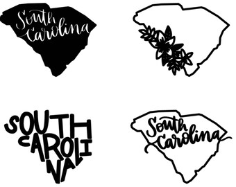 South Carolina Vinyl Sticker South Carolina State Decal SC Car Decal ...